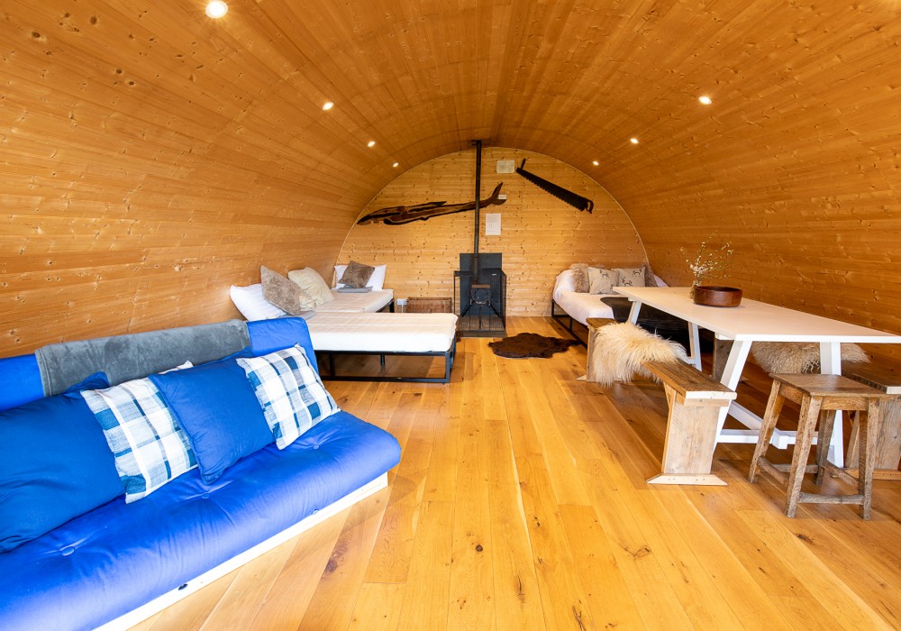 Mulberry Cabin is a wooden log accommodation for families and groups